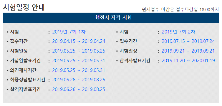 2019년 제7차 행정사 시험 안내 네이버 블로그