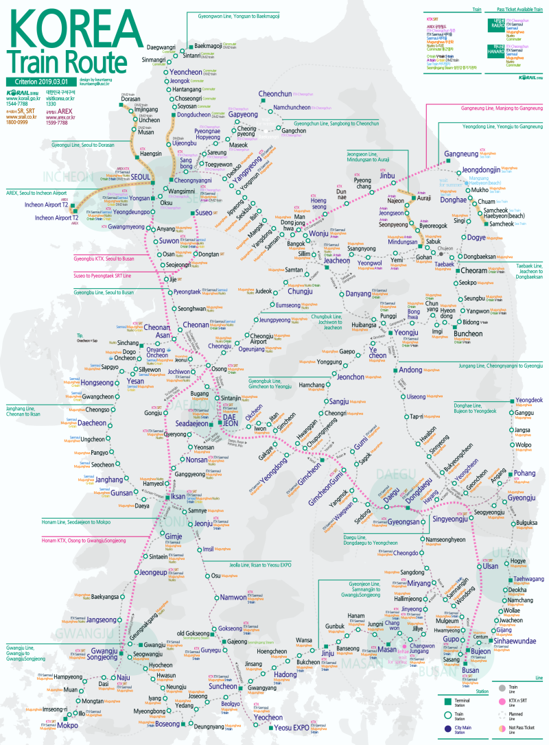 한국철도 노선도 2019 : 네이버 블로그