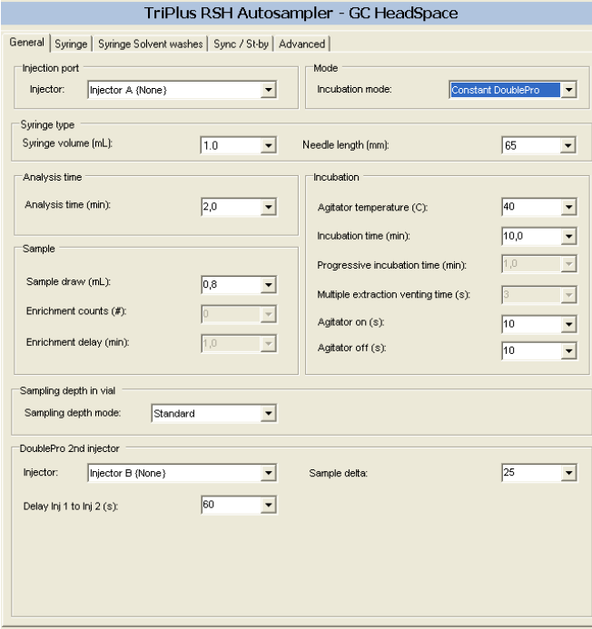 써모 헤드스페이스 TriPlus RSH Autosampler Setup__GC Headspace Method Parameters ...
