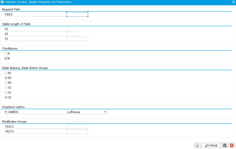 [SAP ABAP] Parameters : 네이버 블로그