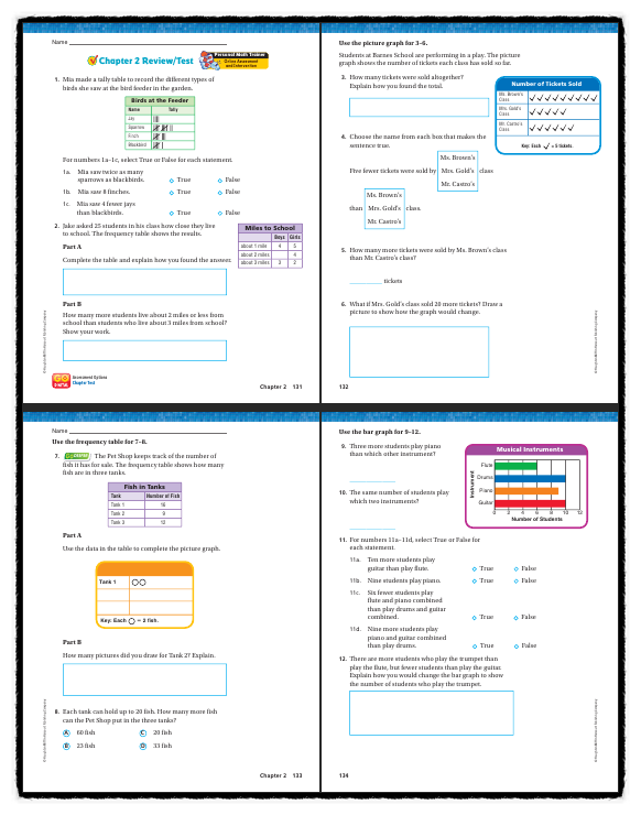 Go Math 3rd Grade Workbook Answersheet (미국 3학년 수학 교과서 고매쓰 문제집 및 정답풀이 ...