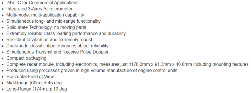 [Radar]Delphi Radar_ERP ESR with Firmware version 9.21.21,ERP ESR 2.5 ...