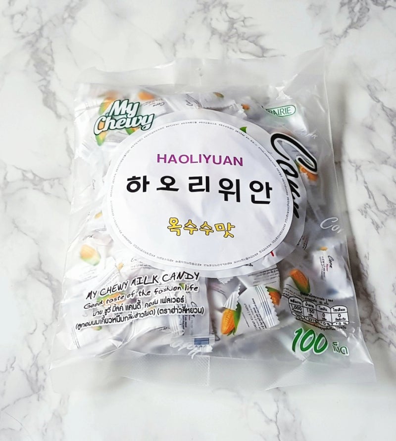 수입과자 하오리위안 옥수수 맛 밀크 캔디 호돌이종합식품 후기 네이버 블로그