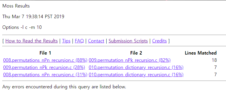 소프트웨어 유사도 탐지 시스템 MOSS(Measure Of Software Similarity) 사용법 : 네이버 블로그
