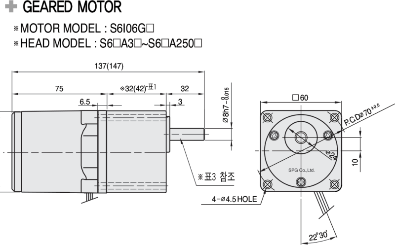 SPG 6W 감속기 결합형 인덕션 모터 S6I06GB S6I06GA S6I06GC S6I06GD S6I06GE S6I06GX ...