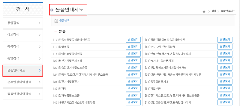 나라장터 물품분류번호의 속성 구분하기 물품서비스 네이버 블로그