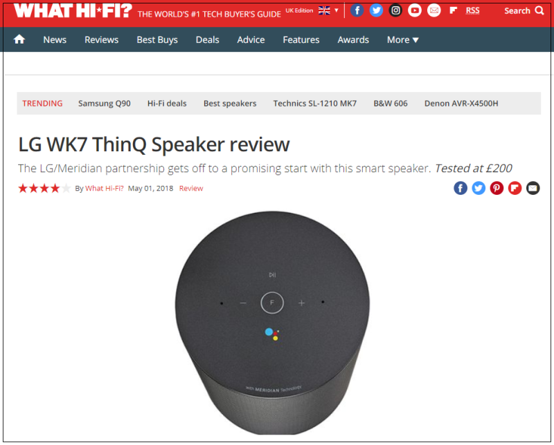 LG전자 ThinQ 구글 어시스턴트 AI 블루투스 스피커 WK7 엑스붐 사용후기 - LG Electronics Google AI ...