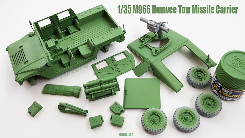 1/35 M966 Humvee Tow Missile Carrier 기본칠. : 네이버 블로그