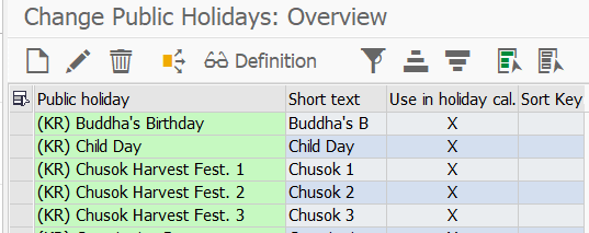 [SAP ABAP] Factory Calendar 셋팅법 이해 : 네이버 블로그