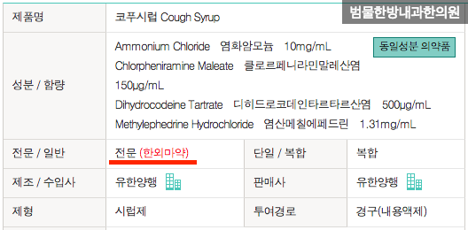 코푸시럽 코대원정 코데날정과 같은 마약 성분코데인 함유 기침∙감기약 유럽에서 12세 미만에 사용 금지 의약품 안전성