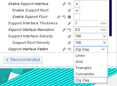 큐라(cura) support interface pattern 에 따른 출력물의 퀄리티 : 네이버 블로그