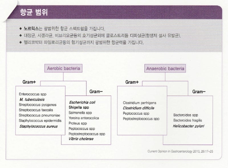 리팍시민(노르믹스, 지팍산), 작용 기전과 항균 범위, Rifaximin(Normix, Xifaxan), mechanism ...