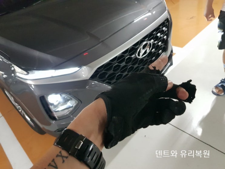 노원구 덴트 잘하는 곳 기아 쏘렌토 조수석 뒤 휀다 찌그러짐 복원 문콕 수리