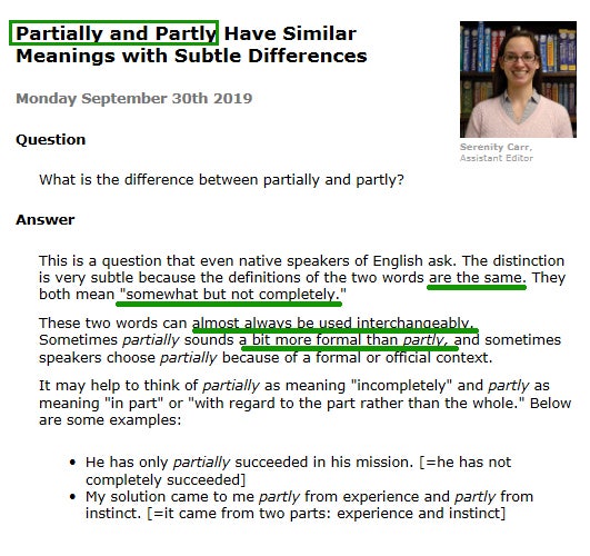 [영단어] 부분적으로, partially와 partly의 차이 : 네이버 블로그