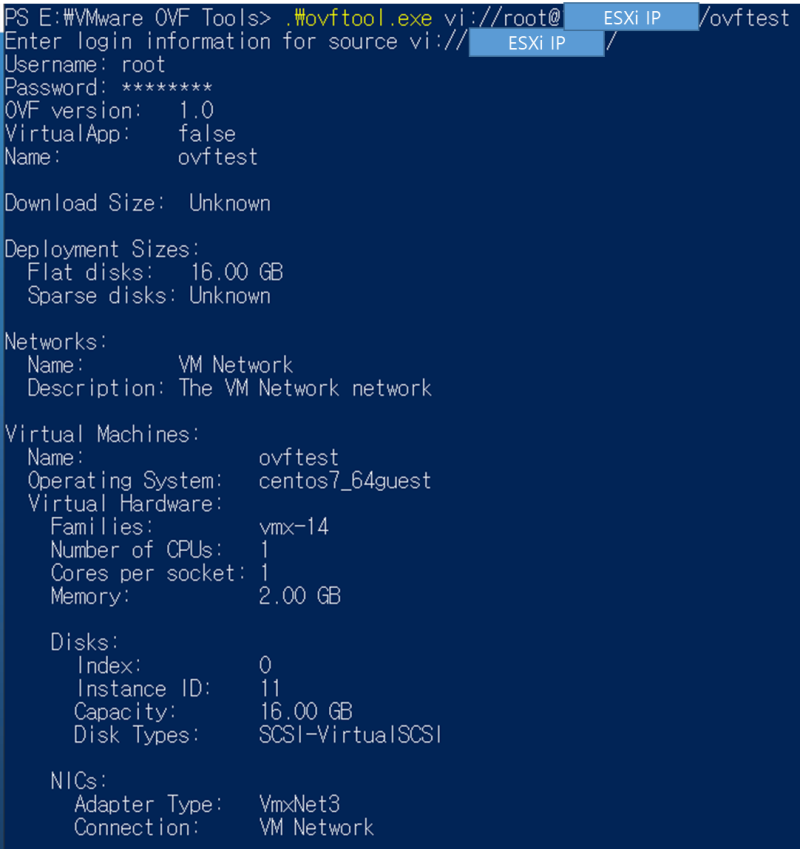 VMware의 Open Virtualization Format Tool (ovftool) 을 이용한 Export 및 Import ...