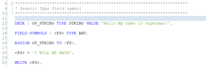 [SAP ABAP] Generic Type Field Symbol : 네이버 블로그