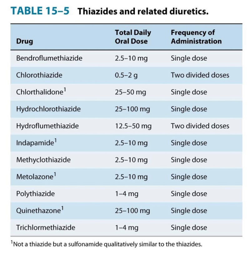 [약물학] 이뇨제(Diuretic Agents): Thiazide / Loop / K sparing / CAI / 삼투성 ...