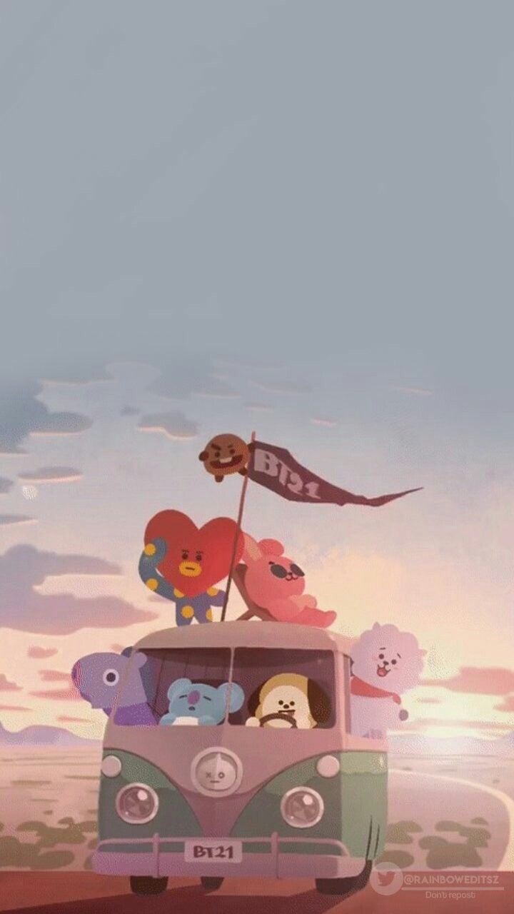 방탄소년단 캐릭터 BTS 배경화면/잠금화면 모음! : 네이버 블로그