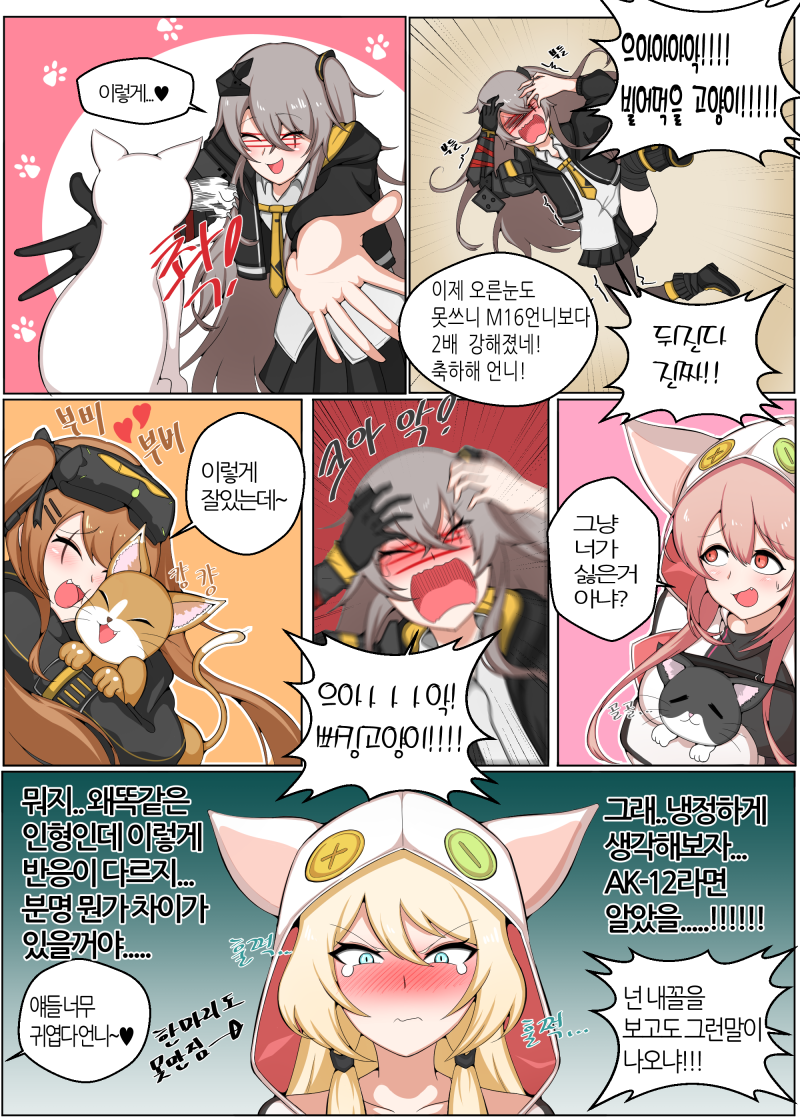 소녀전선 만화 고양이랑 친해지고 싶은 안구사 만화 네이버 블로그