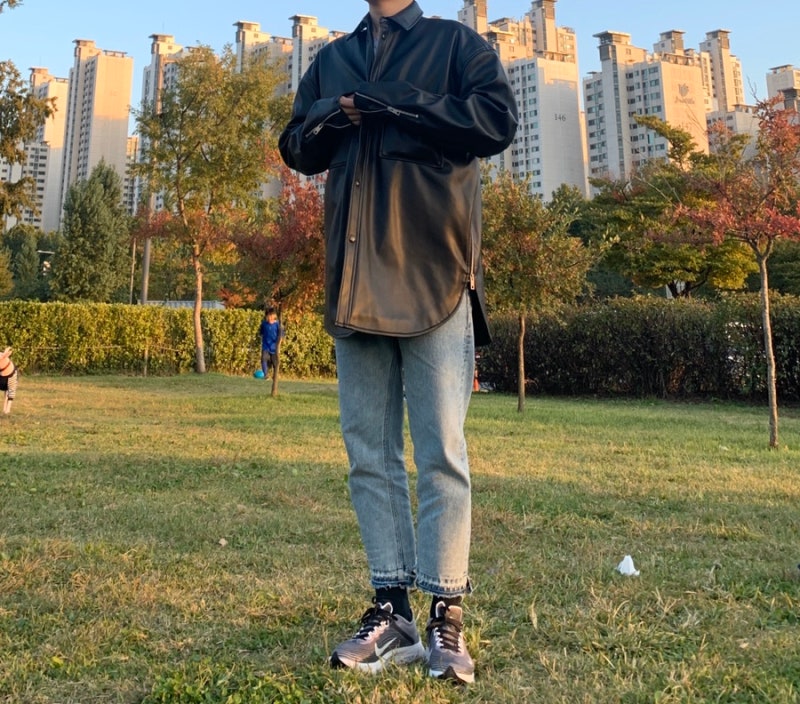 패션리뷰181 남자 오버 셔츠자켓 코디 라퍼지스토어 버핑레더 셔츠자켓 리뷰 네이버 블로그