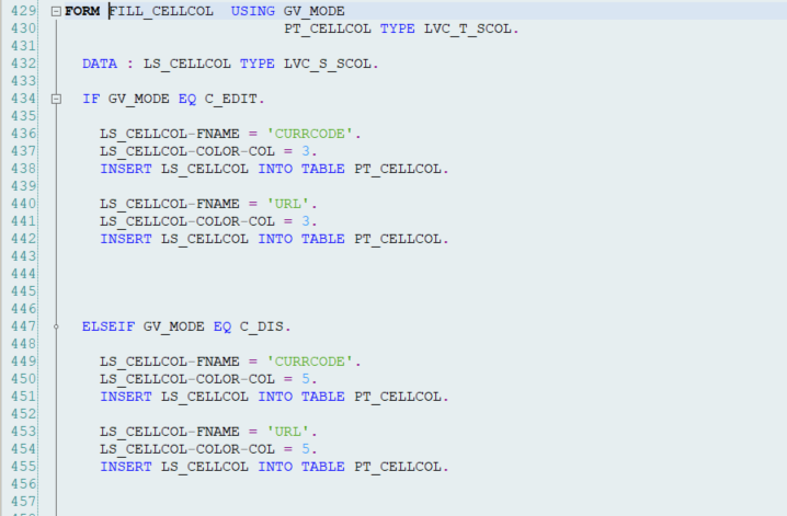 [SAP ABAP] CELL COLOR 정리 : 네이버 블로그