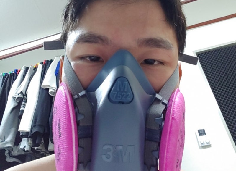 3M 반면형 방진/방독 마스크 7522 후기 (7502) : 네이버 블로그