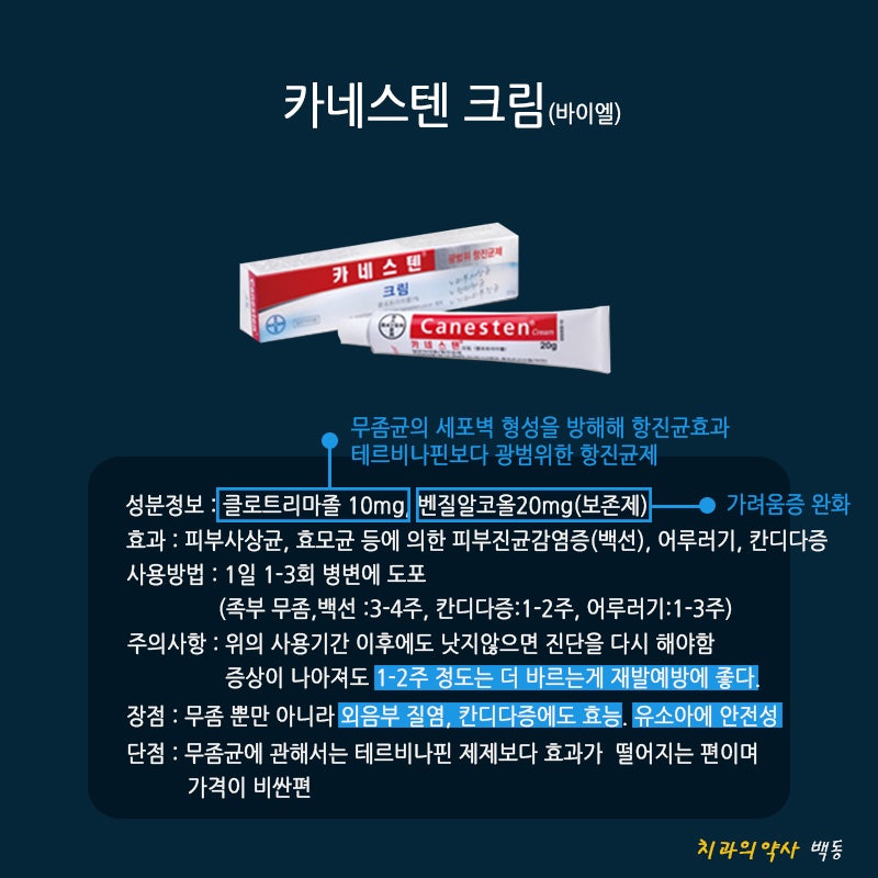 무좀 약사가 알려주는 무좀약 무좀연고 사용방법과 그 차이에 대해 알아보자라미실 Vs 라미실원스 Vs 카네스텐 Vs