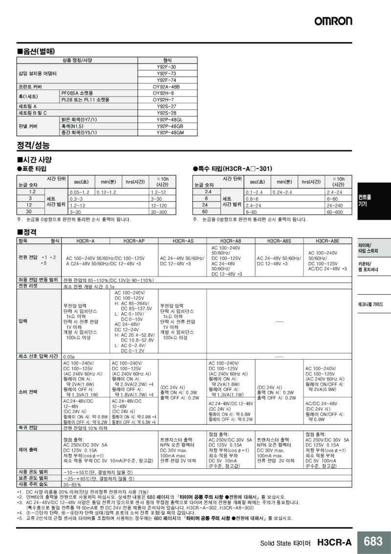 오므론 타이머 H3CR_SERIES : 네이버 블로그