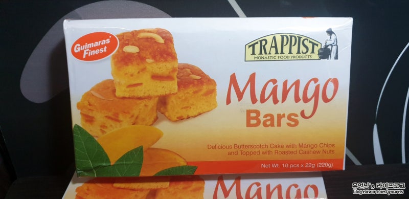 필리핀 과자/디저트) TRAPPIST 망고바 (MANGO BAR) : 네이버 블로그