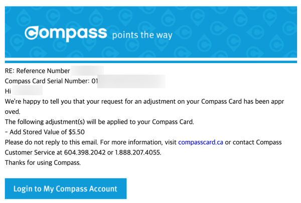 밴쿠버생활) Compass Card 패널티 환불 후기 : 네이버 블로그