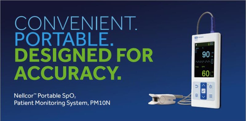 Covidien Nellcor Portable SpO2 Patient Monitoring System Pulse Oximeter ...