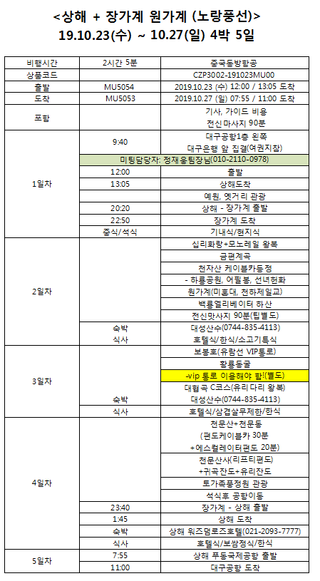 중국 장가계 10월 여행 준비물 옷차림 날씨 환전 네이버 블로그