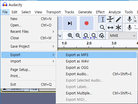 Audacity 에서 mp3 로 저장하기 위해선 : 네이버 블로그