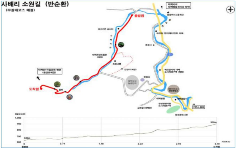 태백 천상의 숲길 코스 안내 황부자 며느리길 검룡소 발원지길 금대봉 천상의 화원길 만항재 야생화길 지지리 숲길
