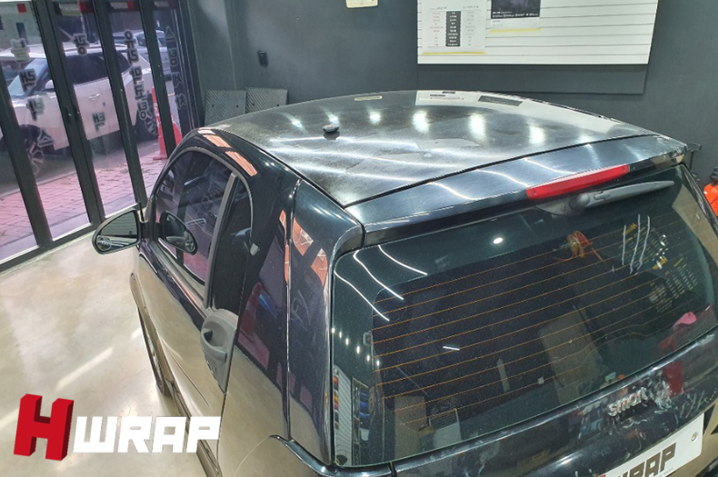 스마트포투랩핑 사틴블랙 전체랩핑 및 휠도색 hwrap 후기 : 네이버 블로그