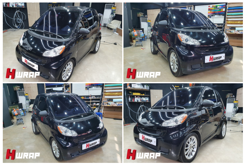 스마트포투랩핑 사틴블랙 전체랩핑 및 휠도색 hwrap 후기 : 네이버 블로그