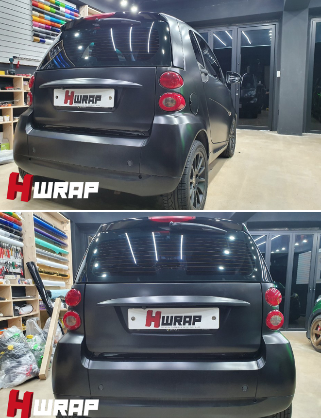 스마트포투랩핑 사틴블랙 전체랩핑 및 휠도색 hwrap 후기 : 네이버 블로그