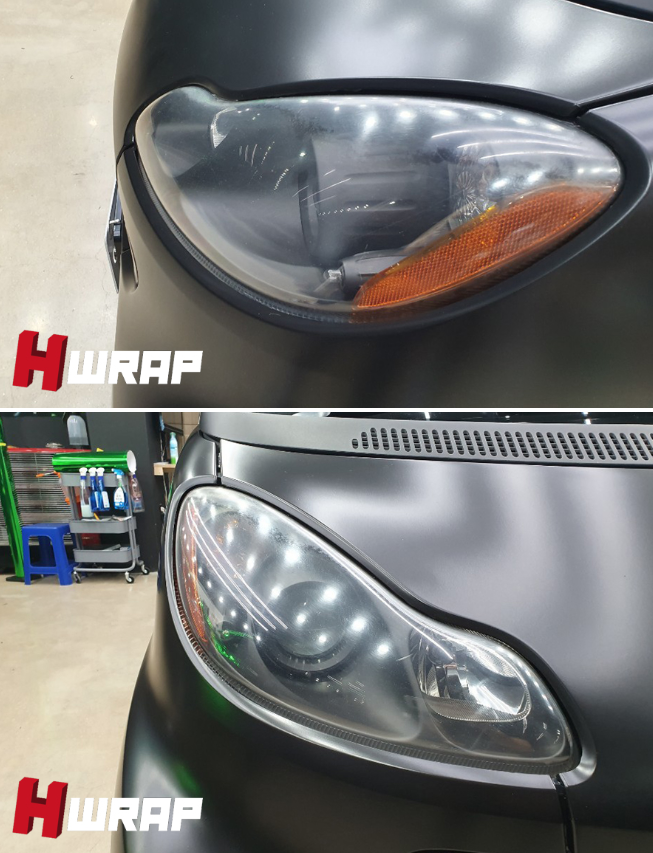 스마트포투랩핑 사틴블랙 전체랩핑 및 휠도색 hwrap 후기 : 네이버 블로그