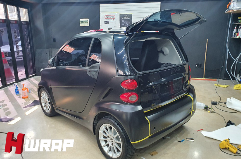 스마트포투랩핑 사틴블랙 전체랩핑 및 휠도색 hwrap 후기 : 네이버 블로그