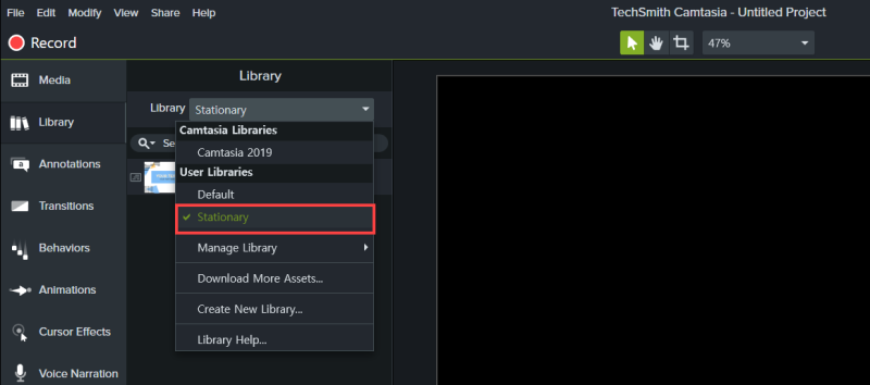 캠타시아(Camtasia) 녹화 프로그램 - 라이브러리 추가 및 적용 : 네이버 블로그