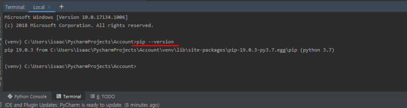 파이참에서 터미널 pip 사용하기 PyCharm terminal pip : 네이버 블로그