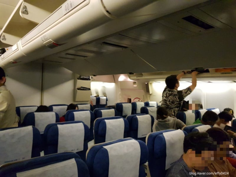방콕 - 인천 구간 대한항공 KE658, B747-400 탑승후기 (좌석, 기내식 등) : 네이버 블로그