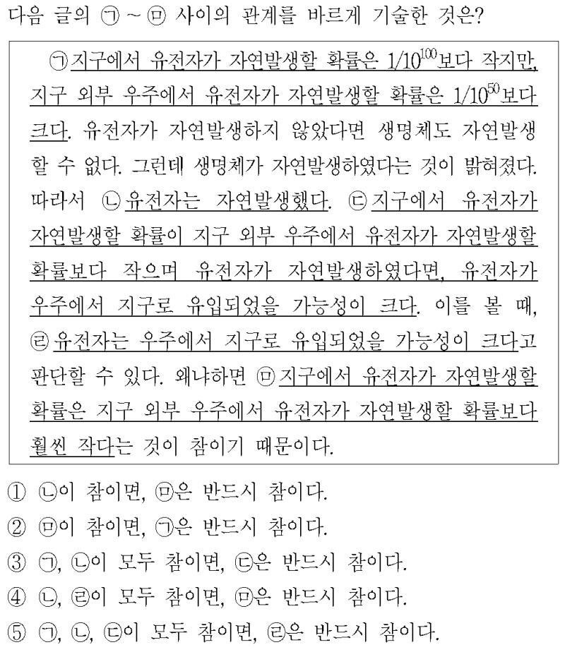 민경채민간경력자 Psat 기출문제 2014년 언어논리 10번 네이버 블로그