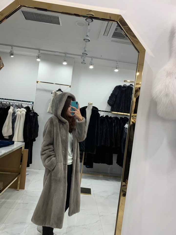쑤언니 후드밍크 후드밍크코트 실버블루 2단 3단 네이버 블로그