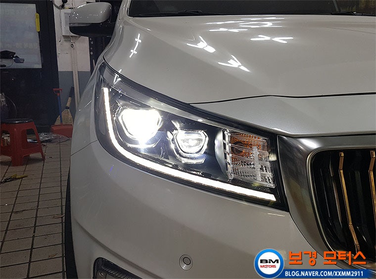 올뉴카니발 더뉴카니발용 Led 헤드램프 작업 네이버 블로그
