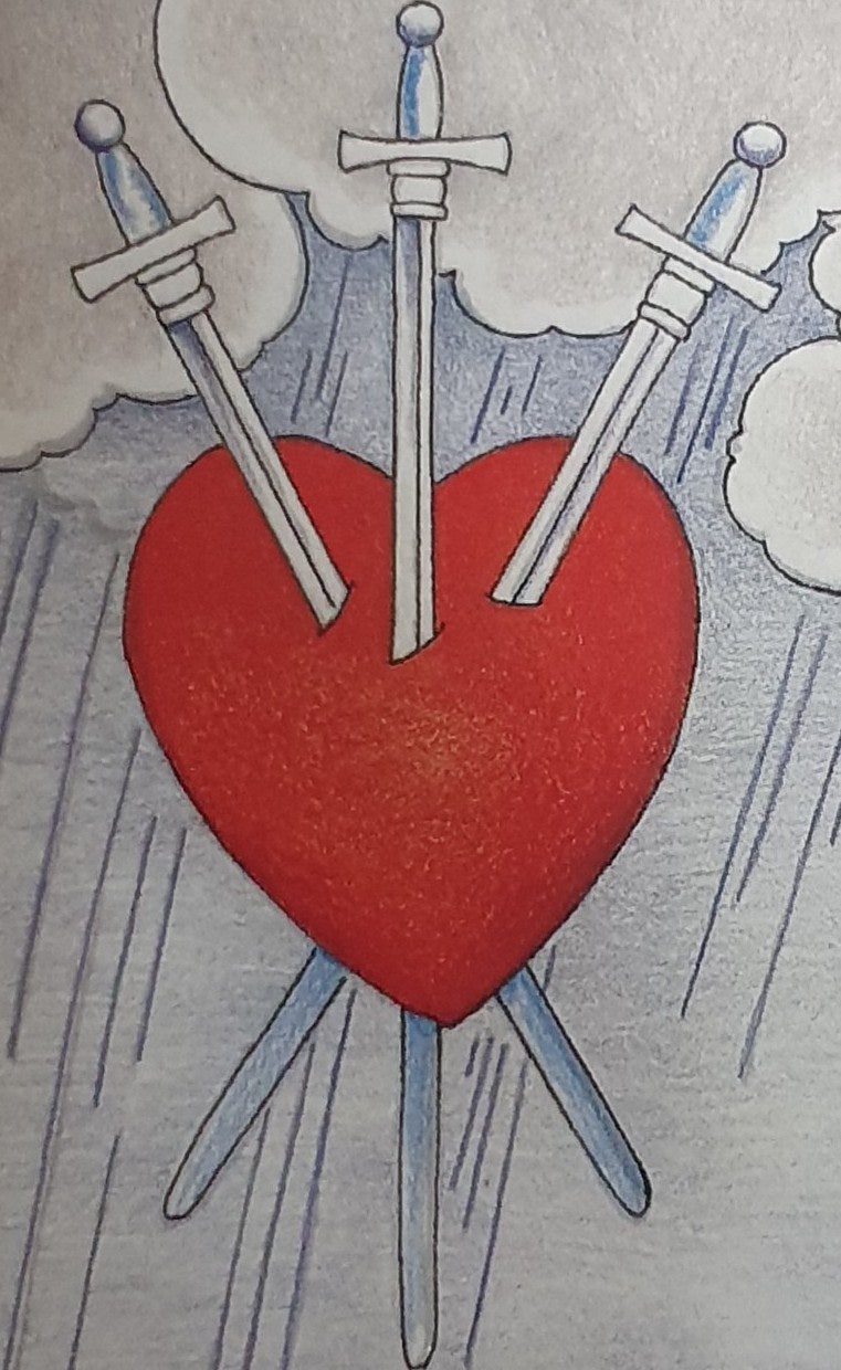 타로카드유니버셜웨이트 마이너 아르카나 키워드 해석 Three Of Swords 소드검3 네이버 블로그