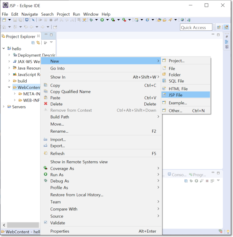 [JSP] Hello World 출력하기 : 네이버 블로그