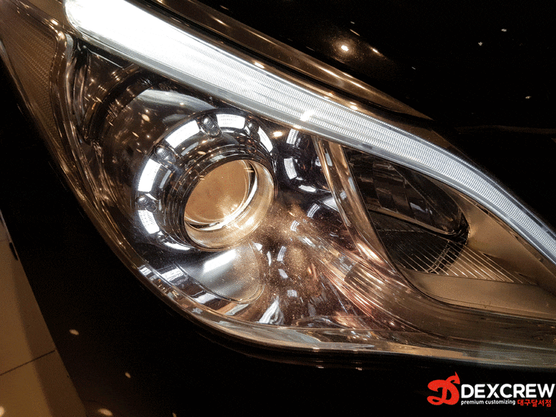 그랜저 HG LPI HID 헤드라이트 황변으로 통교체하다. - a3