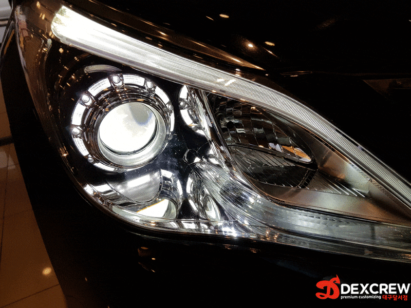 그랜저 HG LPI HID 헤드라이트 황변으로 통교체하다. - a3