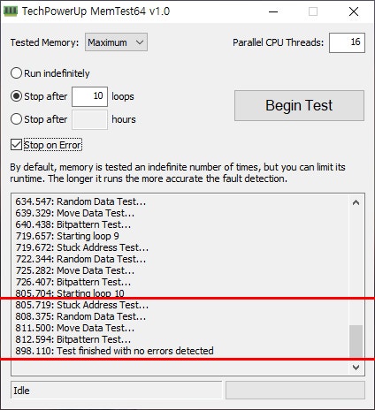 메모리 오버클럭 테스트 안정화 MemTest64 : 네이버 블로그